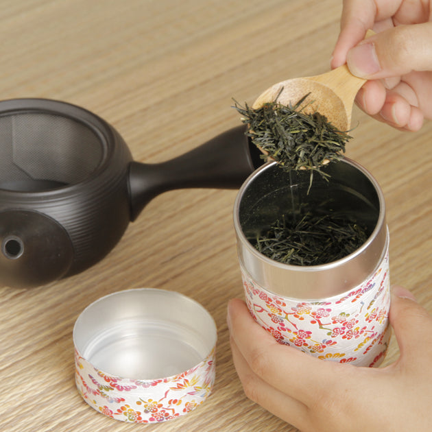 Japanese Tea caddy made in Japan [colorful] Air tight container ...
